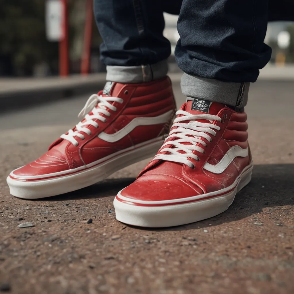 Analyzing the Red Slide on Vans Skate Shoes