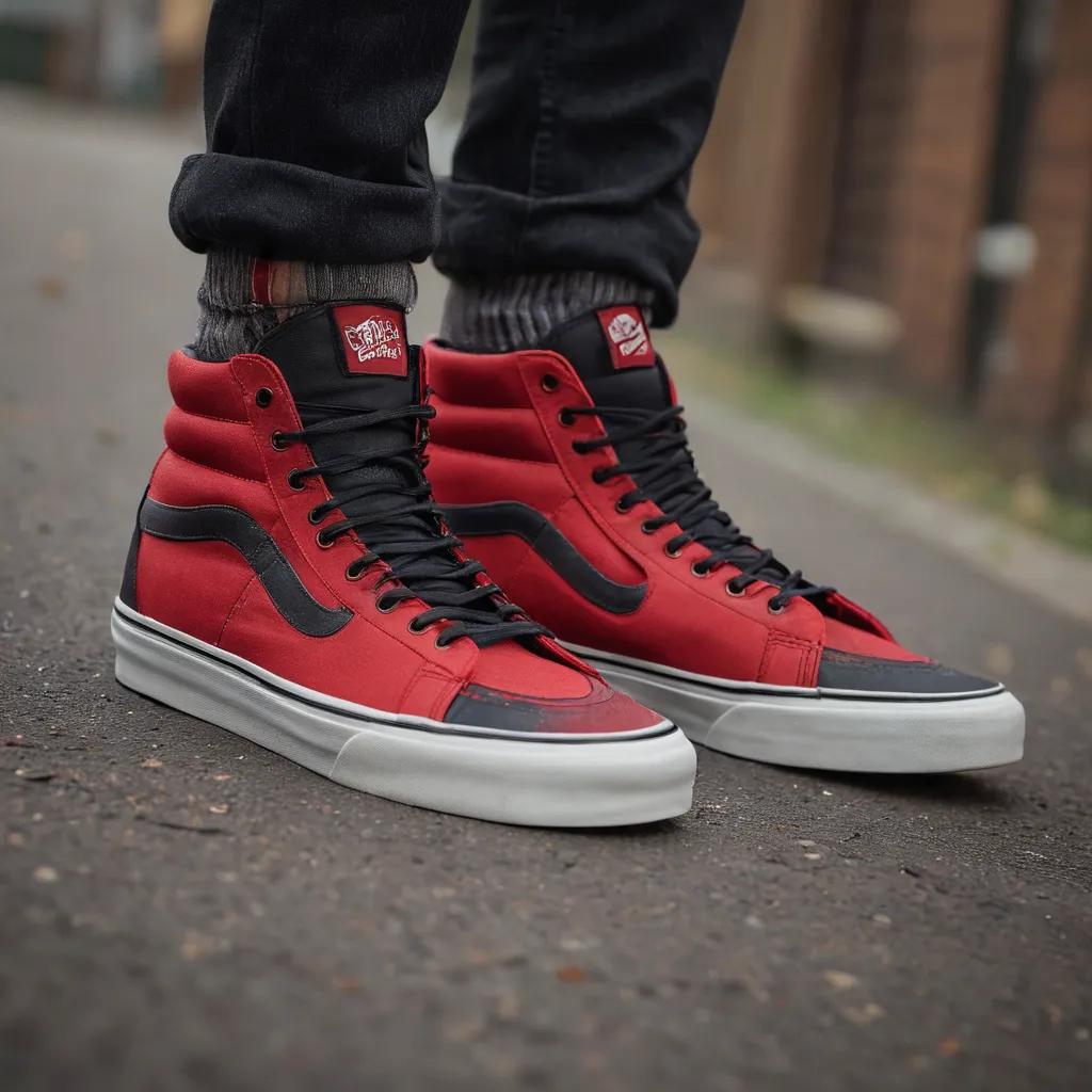 A Deep Dive into Vans Sk8 Hi Red and Black Sneakers