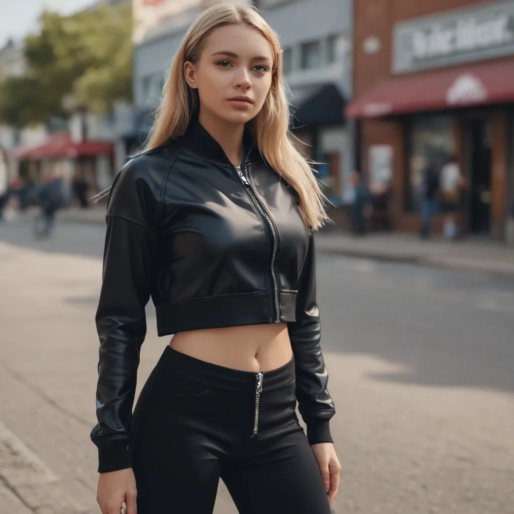 The Versatile Appeal of the Black Zip Up Crop Top